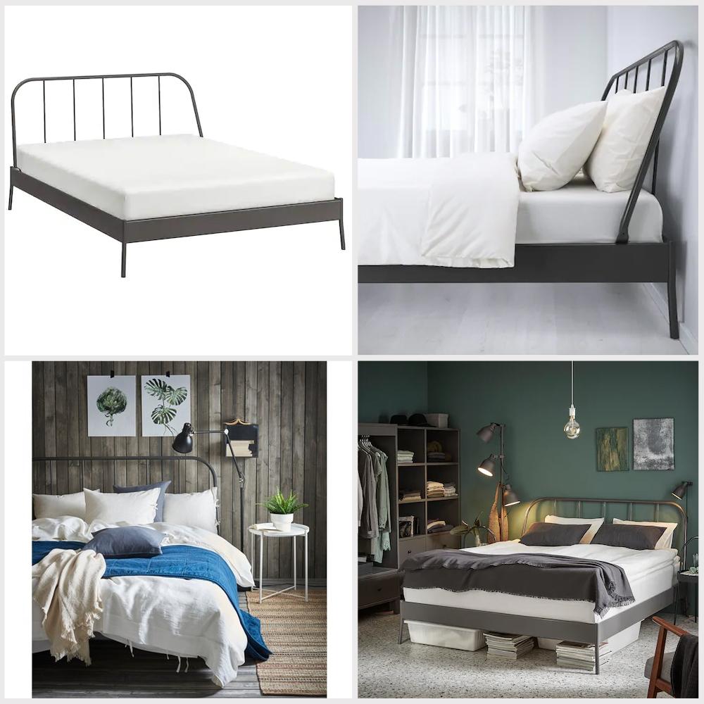IKEA KOPARDAL Bed Frame Grey Luroy 150X200 cm queen Idiya